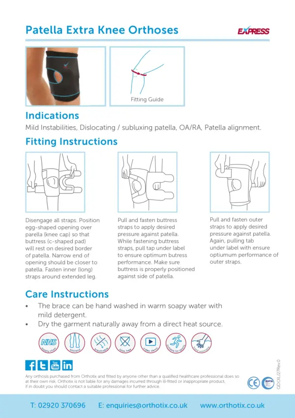 Patella Extra Knee Brace – Lightweight Patella Tracking & Knee Support